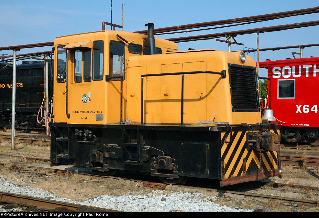 DUKE Power 5951, GE 25-tonner, on display at NC Transportation Museum